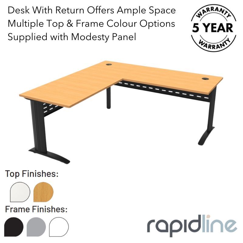 Rapid Span Desk and Return | Cavan Office Furniture