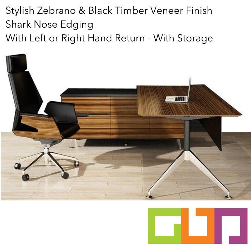 Novara Executive Desk With Return | Cavan Office Furniture and Fit Out