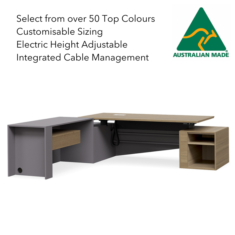 Selectric ID Height Adjustable Executive Desk | Cavan Furniture